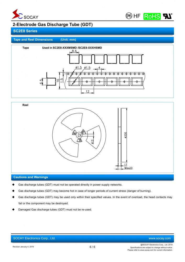 SOCAY SC2E8 GDT datasheet page 6