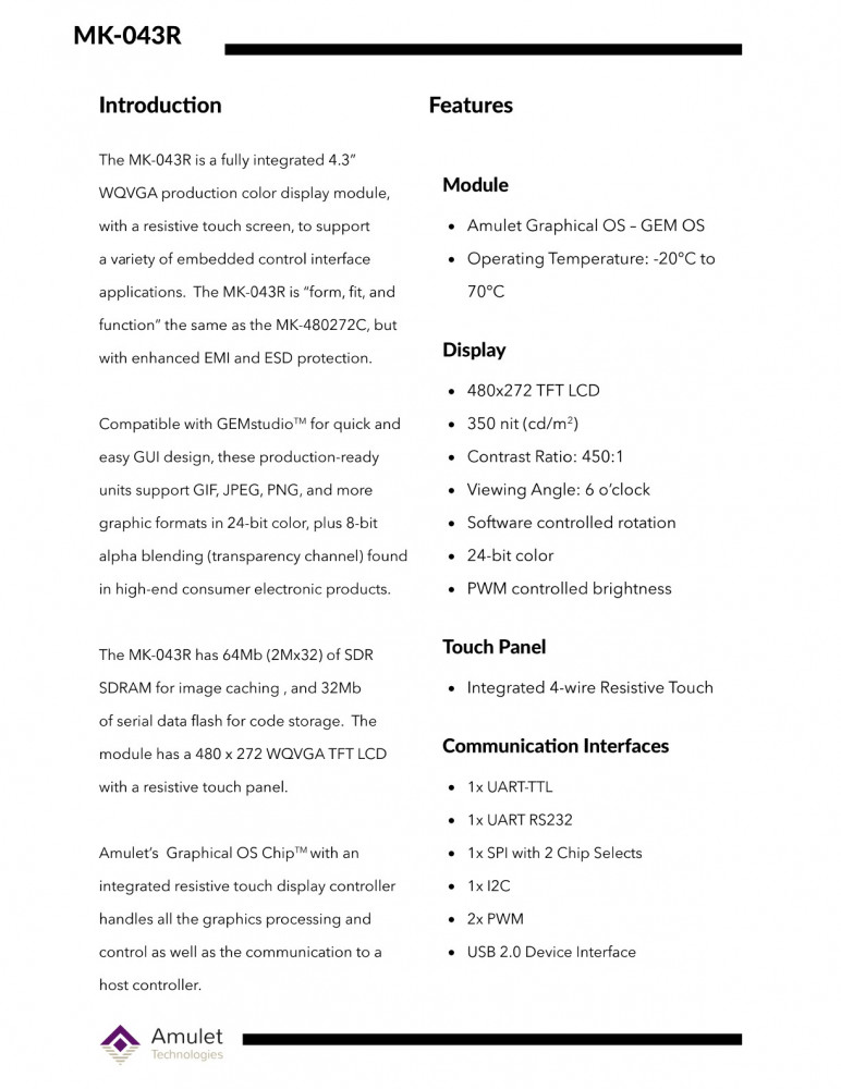 MK-043R datasheet page 2