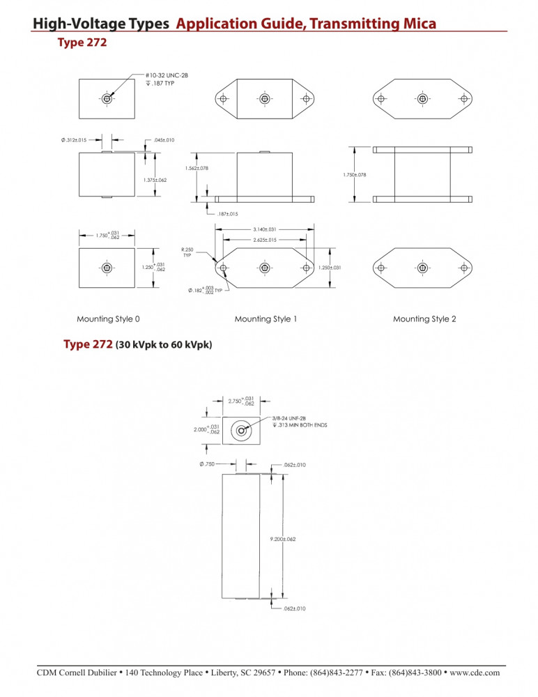 CDE transmitting mica capacitor document page 5