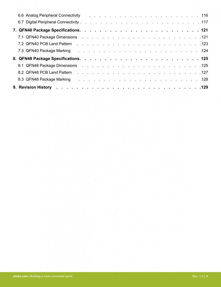 EFR32MG24 datasheet preview, page 8