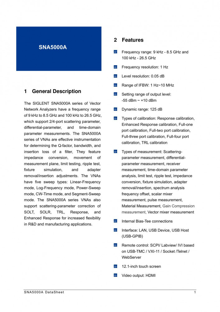 SNA5000A document preview, page 2
