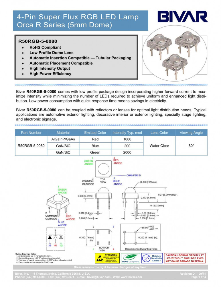 R50RGB-5-0080 datasheet page 1