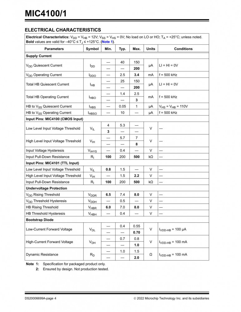MIC4100 datasheet page 4