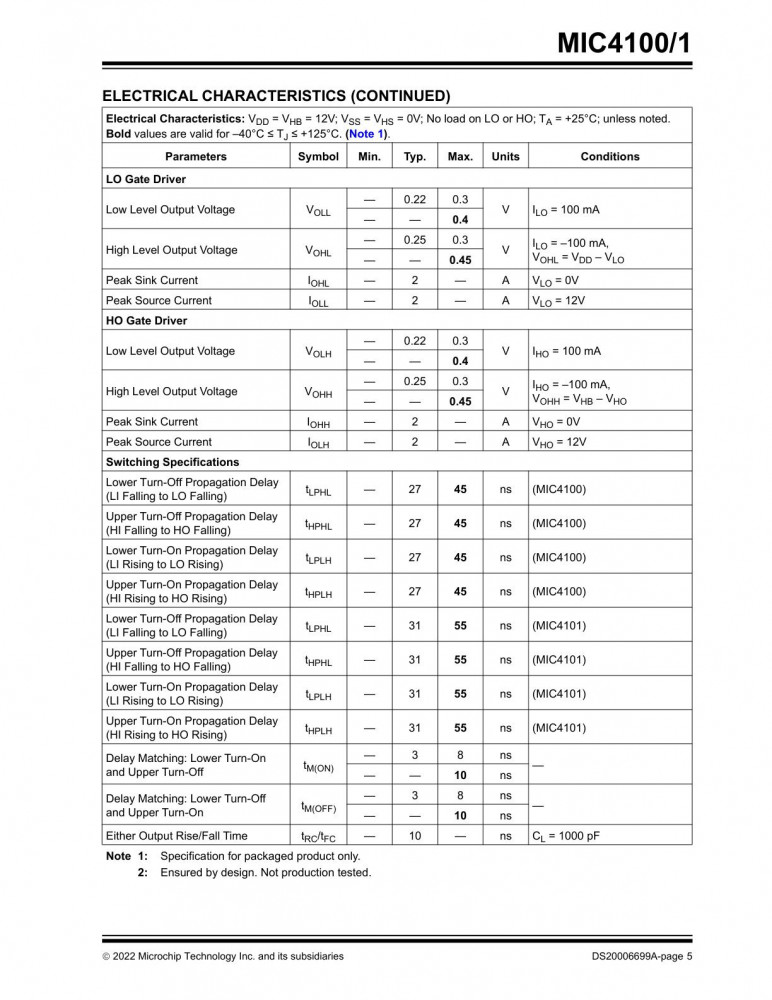 MIC4100 datasheet page 5