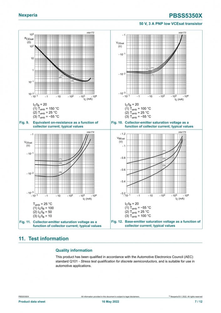 PBSS5350X datasheet page 7