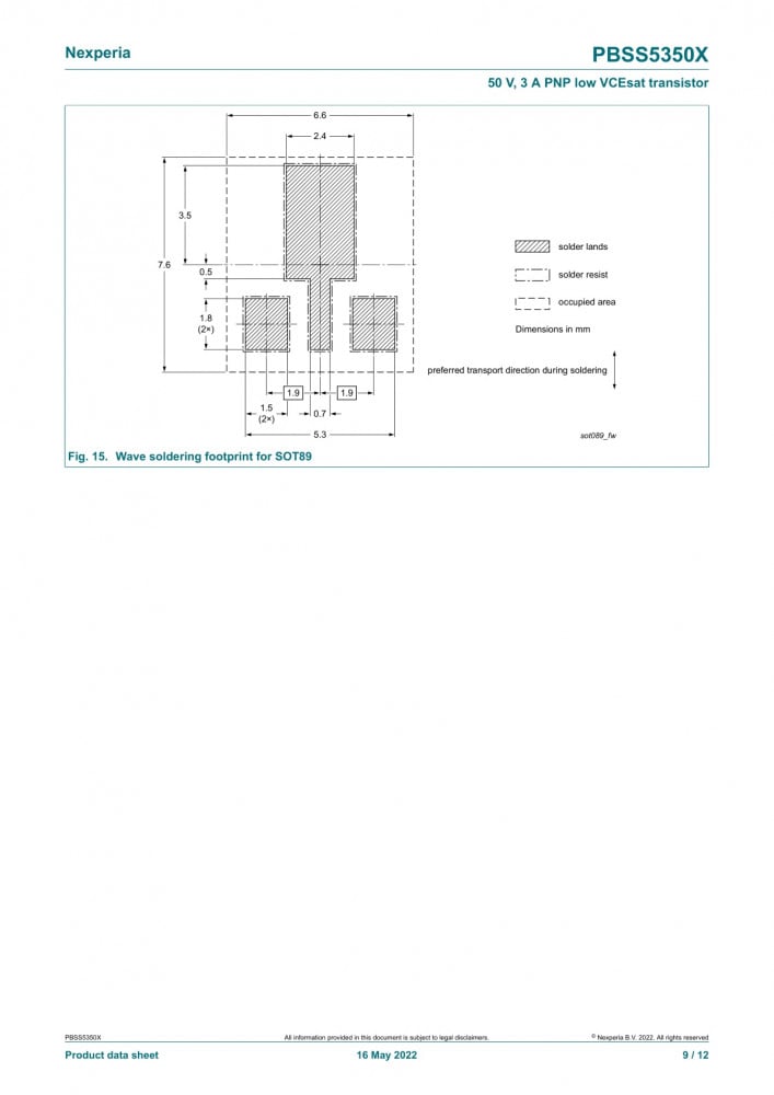 PBSS5350X datasheet page 9