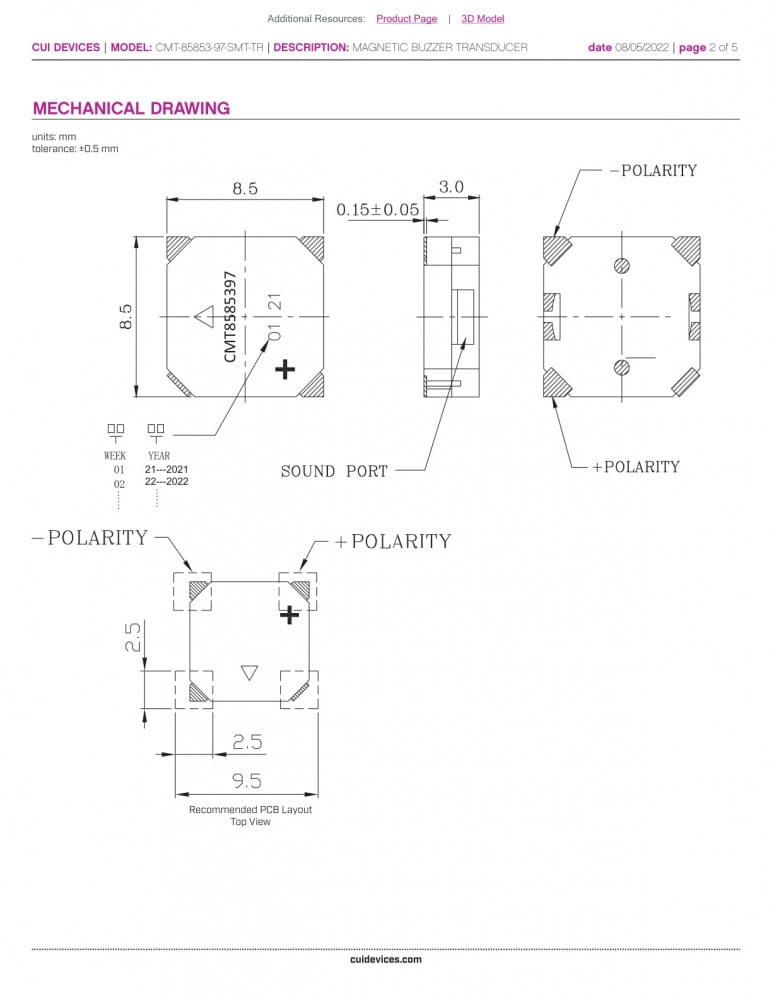CMT-85853-97-SMT-TR datasheet page 2