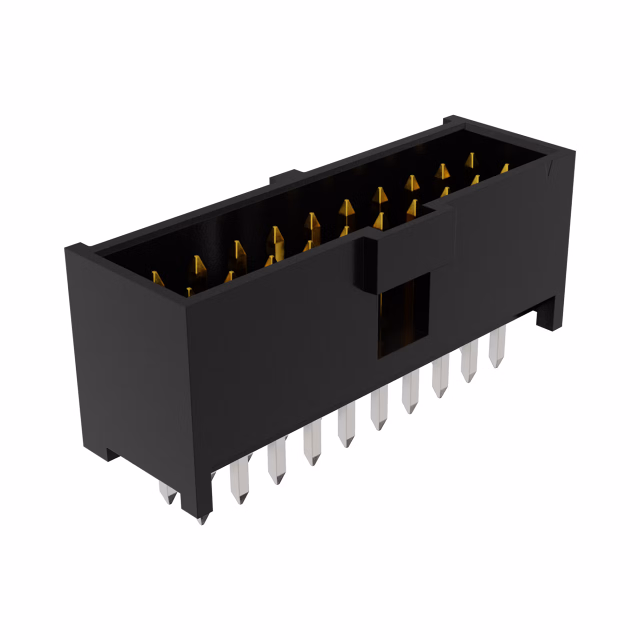 C-Grid III PCB Header, 2.54mm Pitch, Dual Row, Vertical, Shrouded, 20 Circuits, 0.76µm Gold (Au) Plating