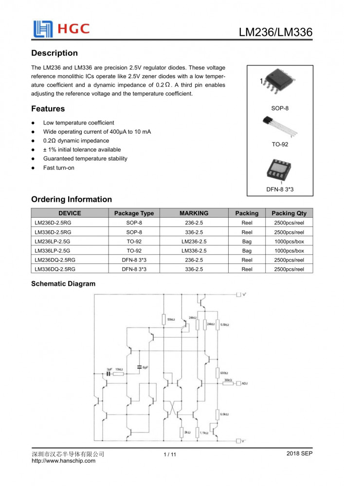 LM336LP-2.5G datasheet page 1