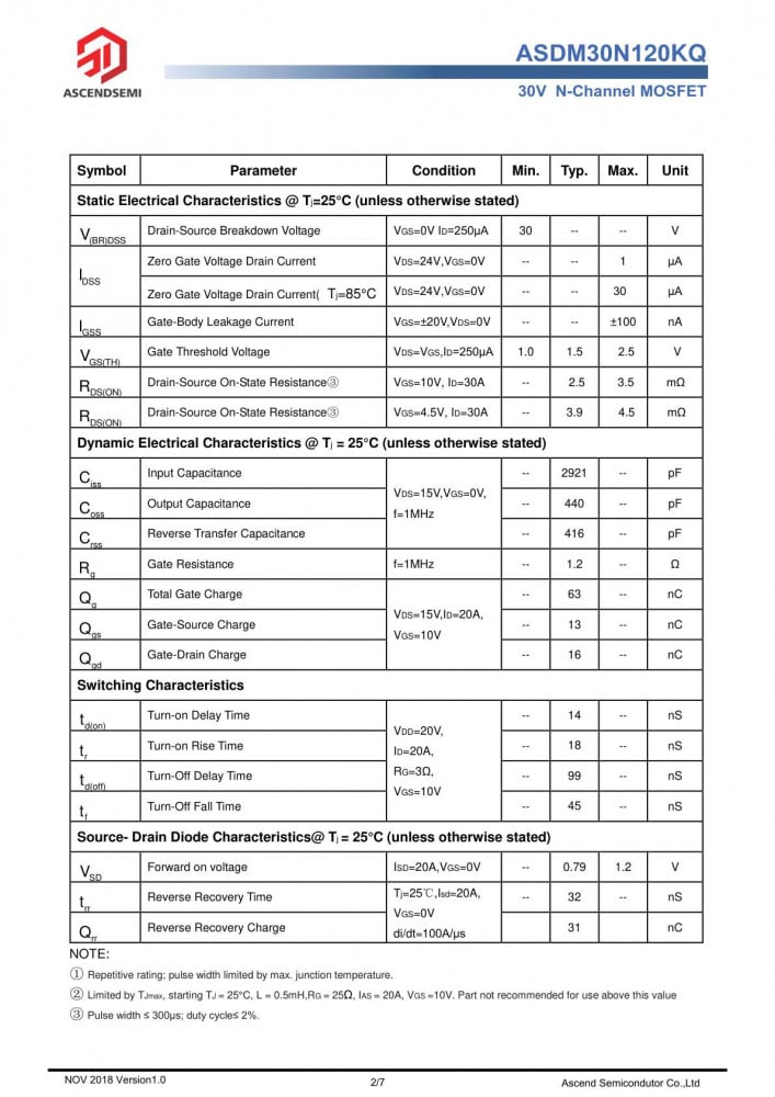 ASDM30N120KQ-R datasheet page 2