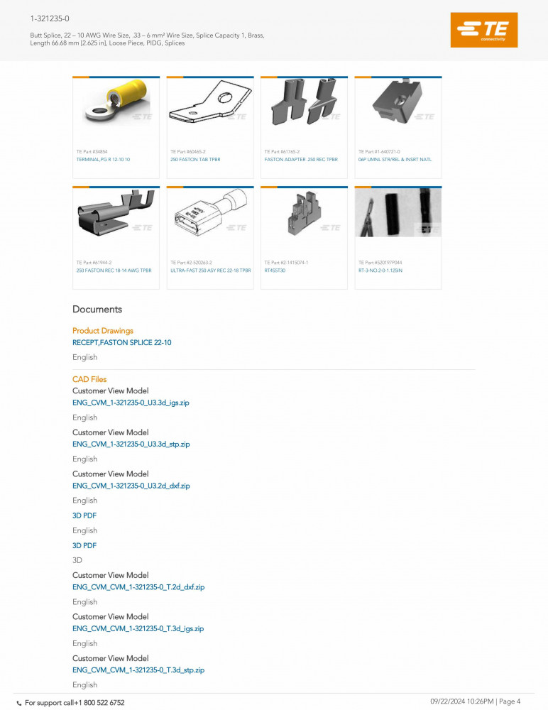 TE Connectivity 1-321235-0 technical document page 4