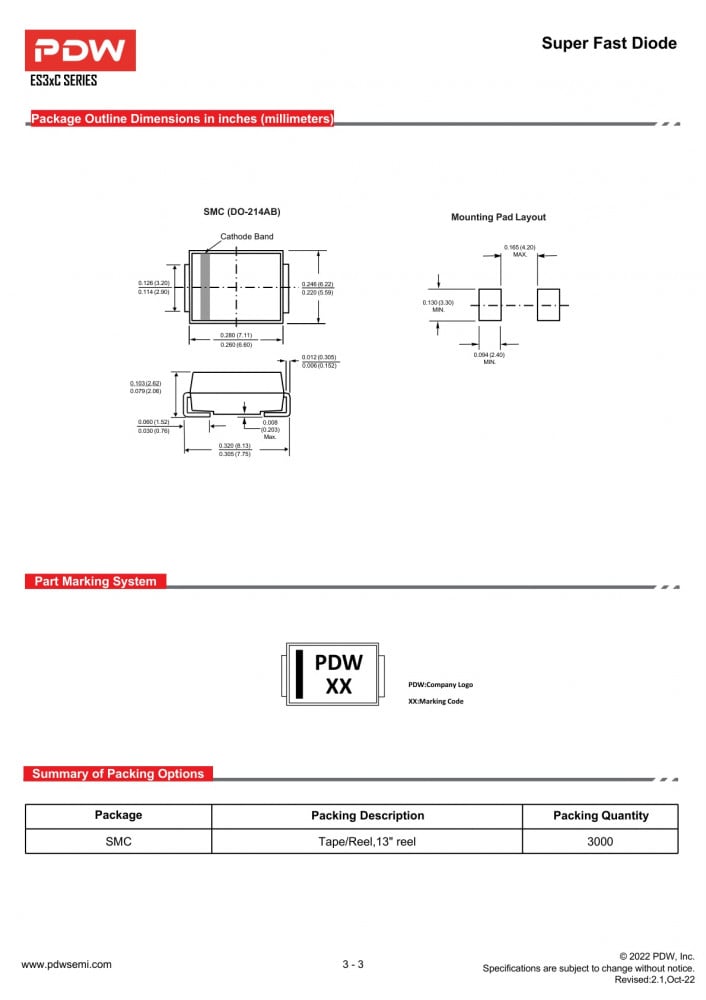 ES3JC datasheet page 3