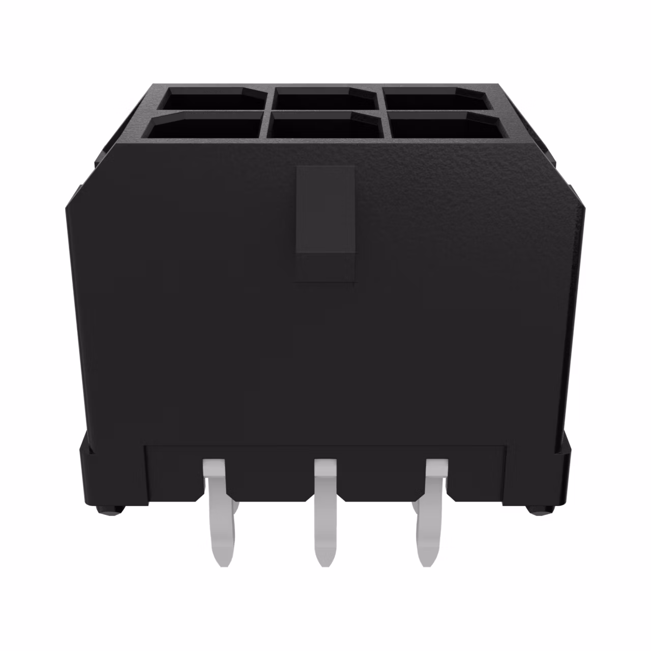 Micro-Fit 3.0 Vertical Header, 3.00mm Pitch, Dual Row, 6 Circuits, Kinked Tail, with PCB Polarizing Peg, 2.54µm Matte Tin Plating, Glow-Wire Capable, Black for sale