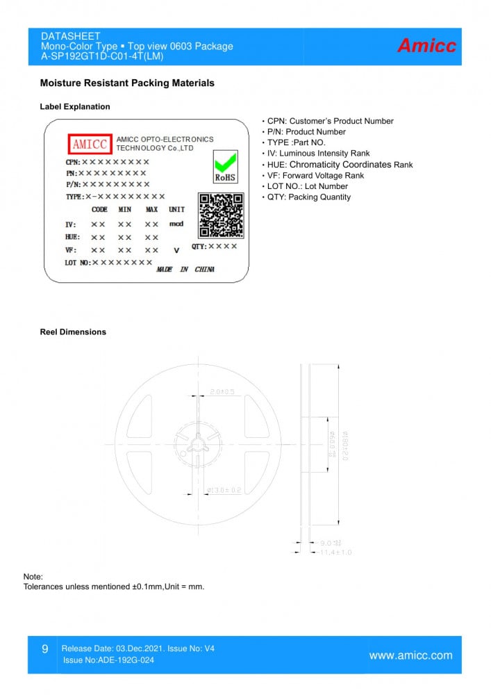 A-SP192GT1D-C01-4T(LM) datasheet page 9