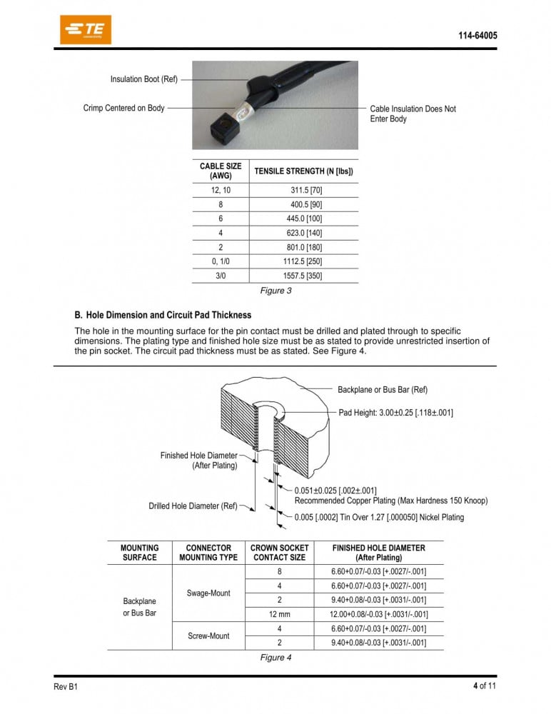 TE Connectivity RAPID LOCK specification page 4