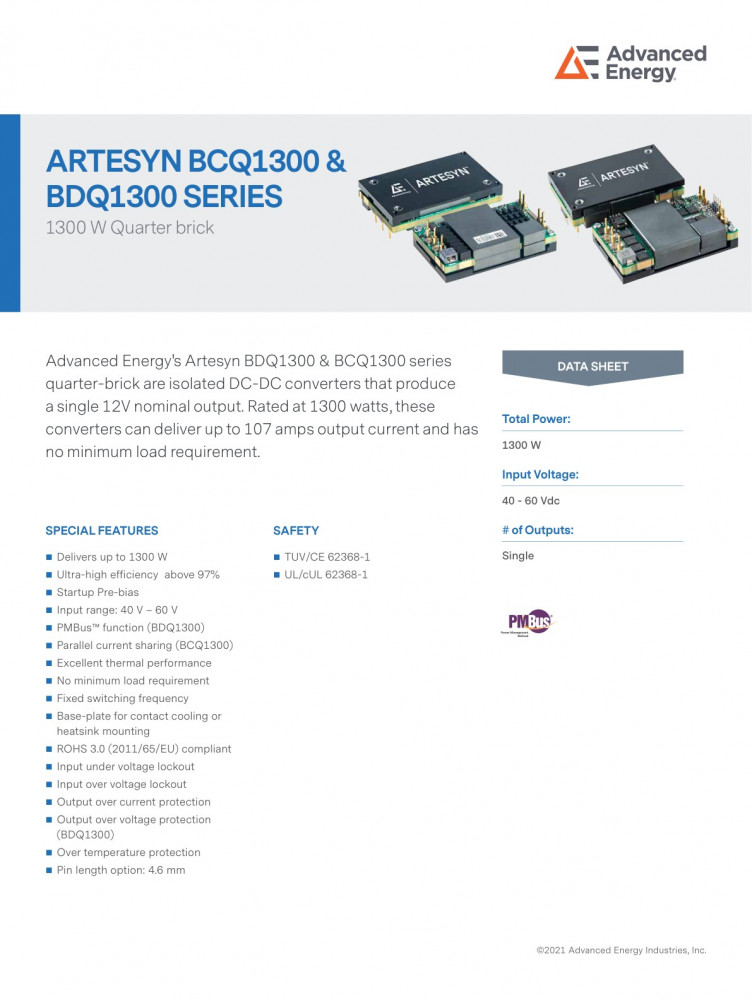 Supplied product document page 1
