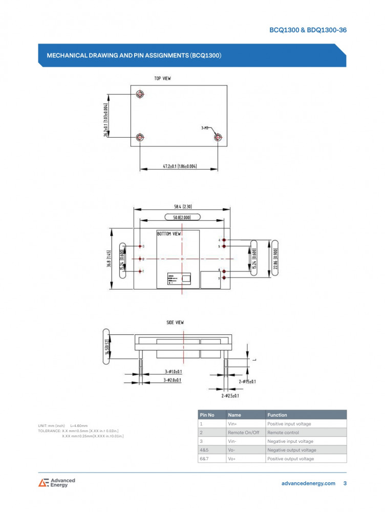 Supplied product document page 3