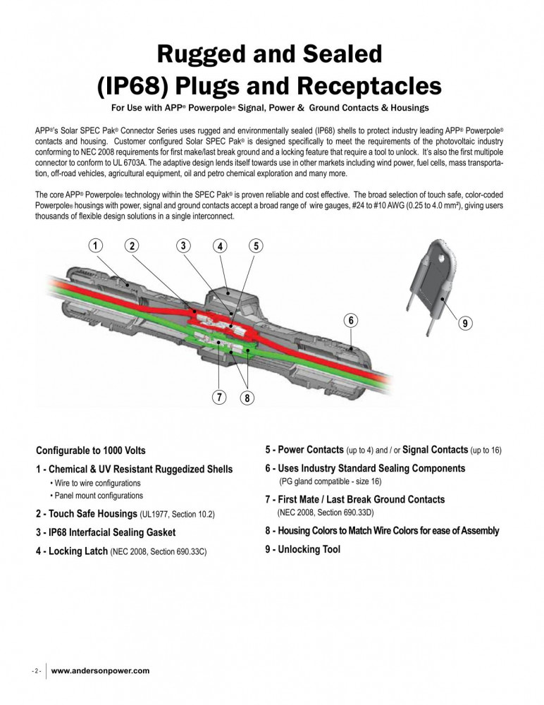 Anderson Power Solar SPEC Pak page 2