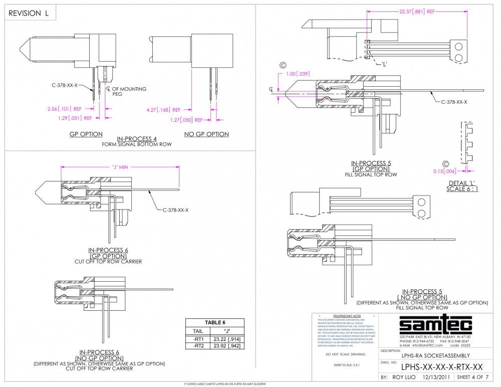 Samtec LPHS drawing page 4
