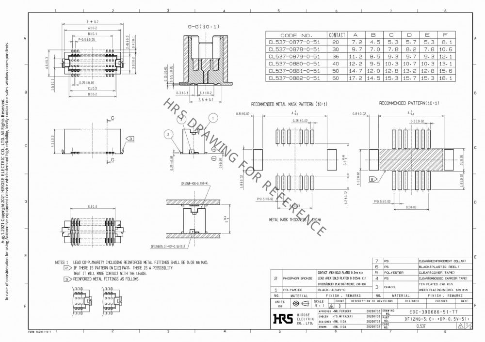 HRS DF12NB drawing page 1