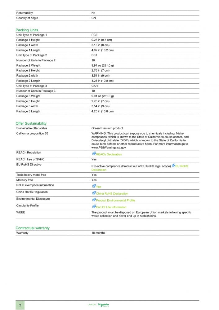 RSLZRA2 product documentation page 2