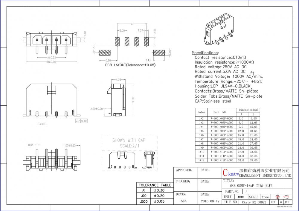 Ckmtw W-3001N02P-0000 technical drawing