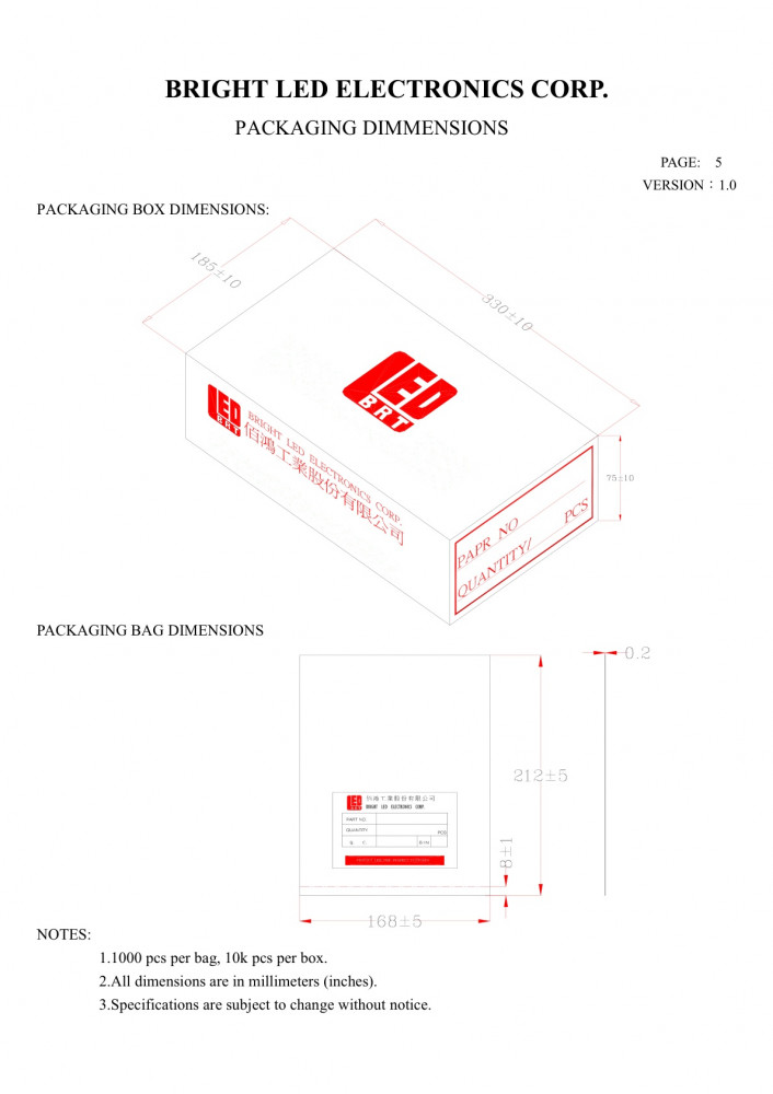 BL-BJE6V1G reliability and packaging information
