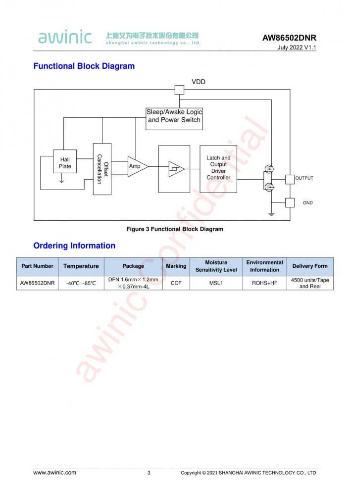 AW86502DNR datasheet page 3