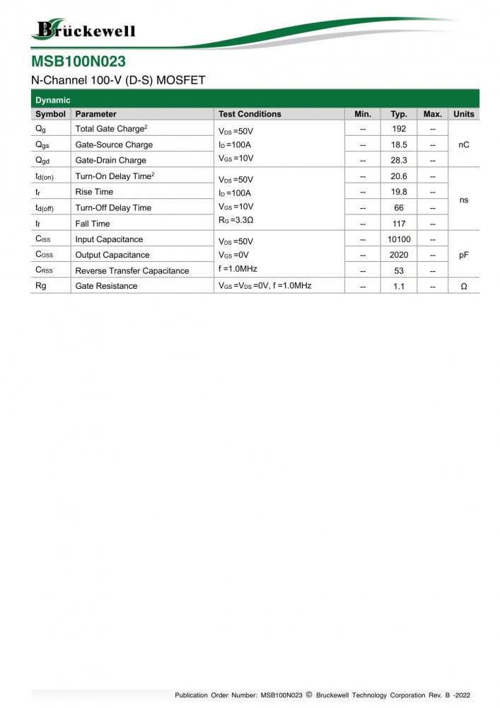 MSB100N023 datasheet page 3