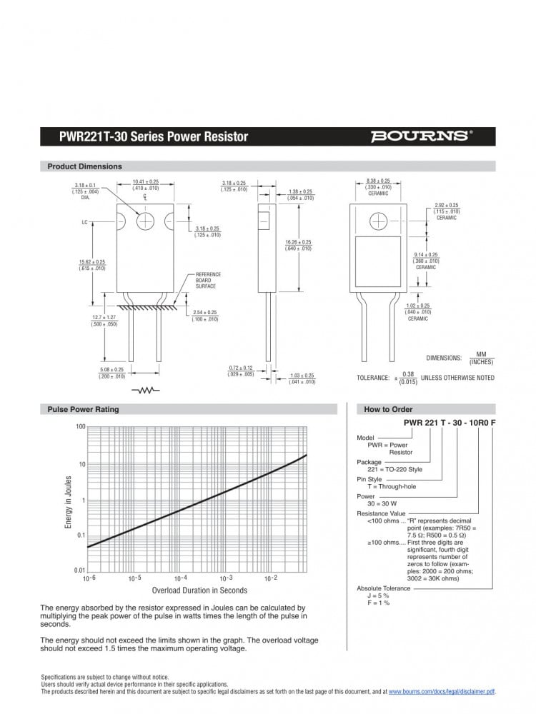 BOURNS PWR221T-30 datasheet page 2