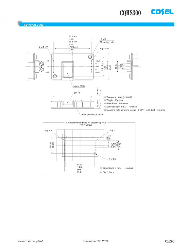 CQHS-series datasheet page 5