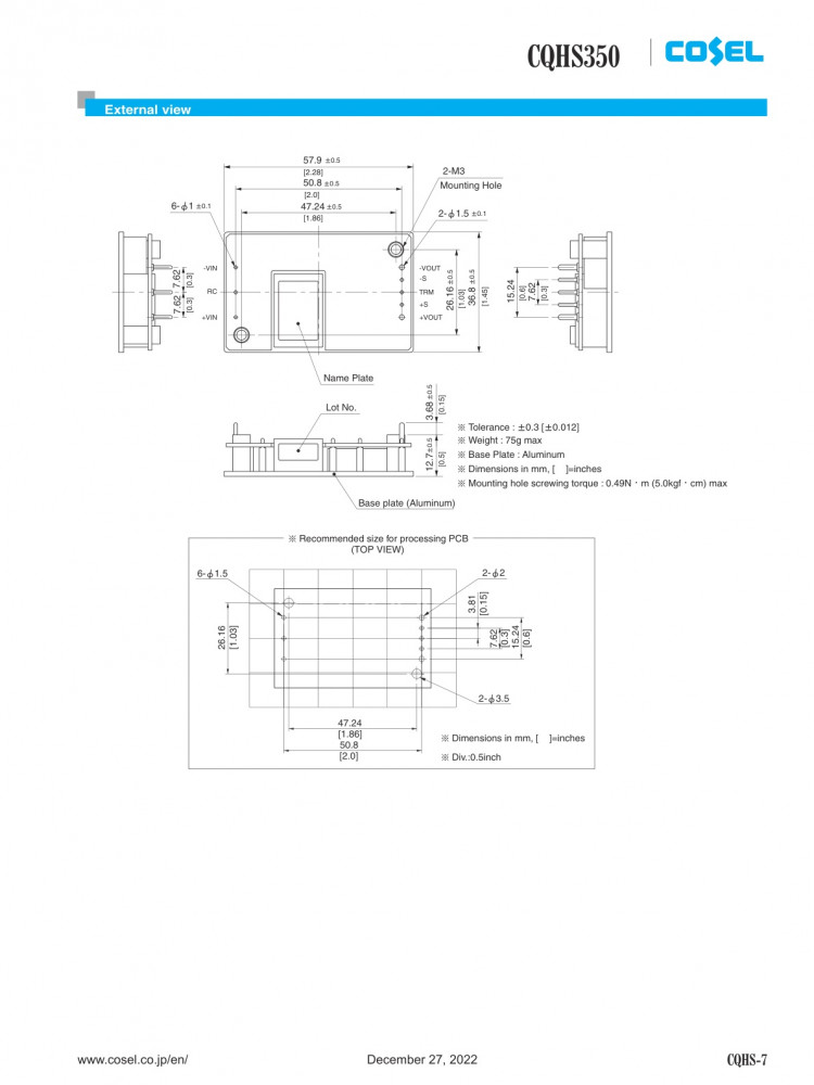 CQHS-series datasheet page 7