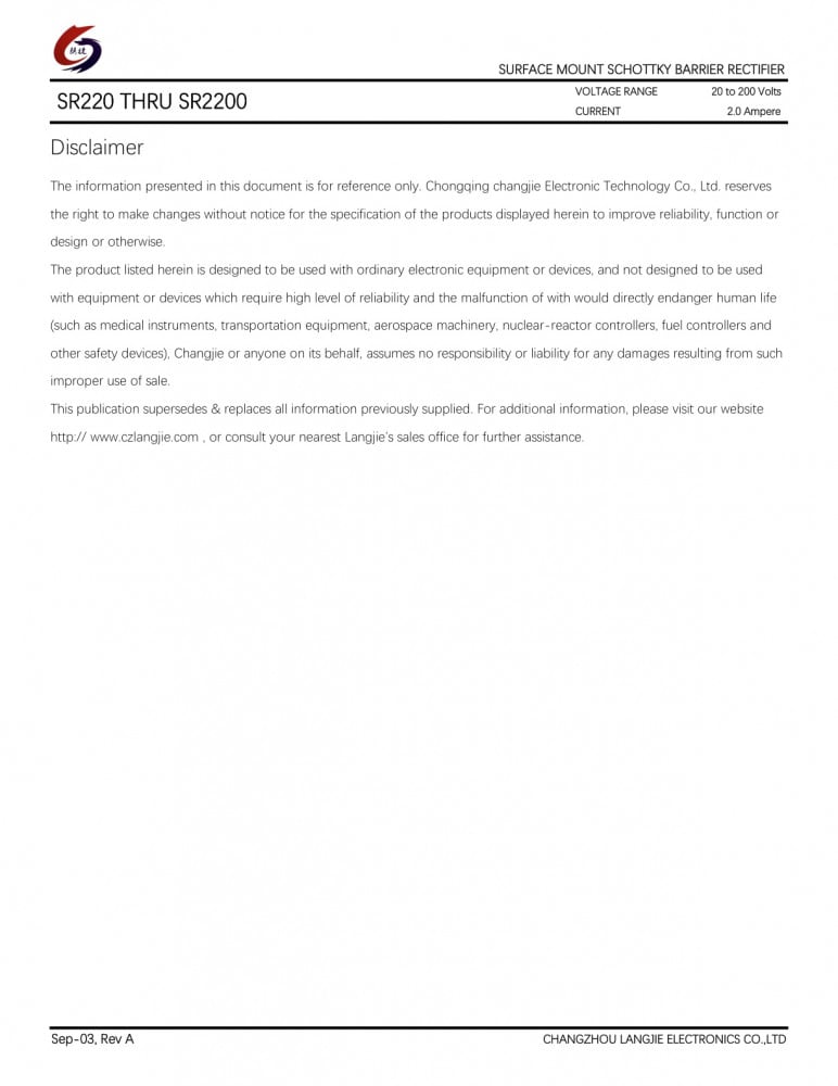 SR2200 datasheet page 5