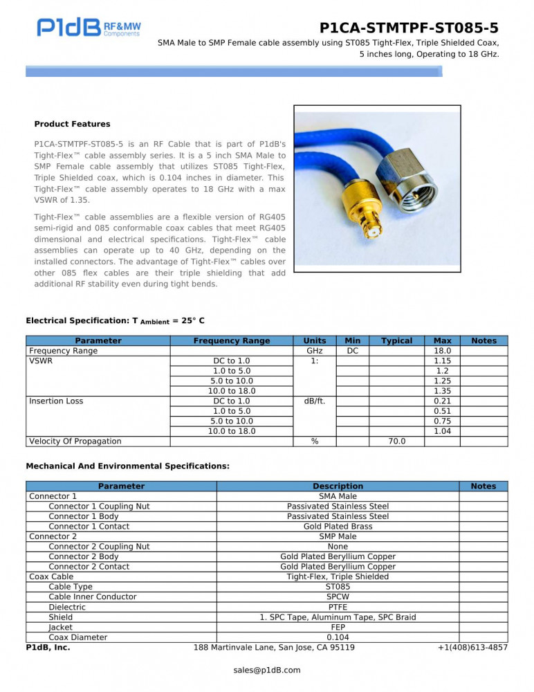 P1CA-STMTPF-ST085-5 technical document page 1