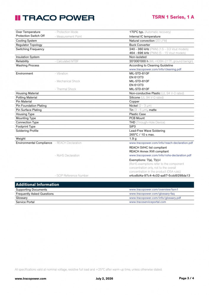 TSRN 1-2465A datasheet page 3