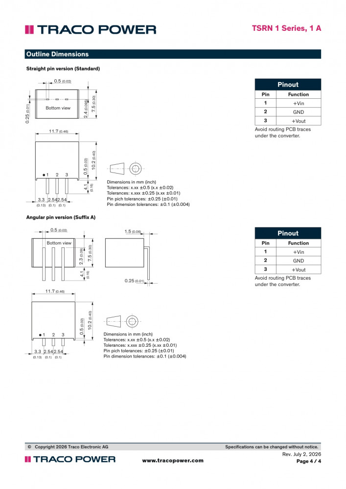 TSRN 1-2465A datasheet page 4