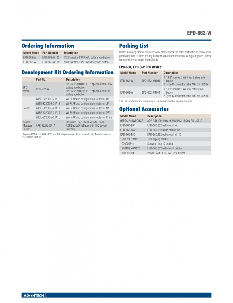 EPD-662 technical document page 3