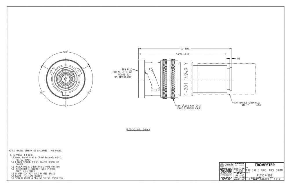 PL75C-201 technical drawing page 2