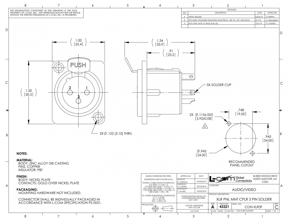 CON-XLR3F technical document preview