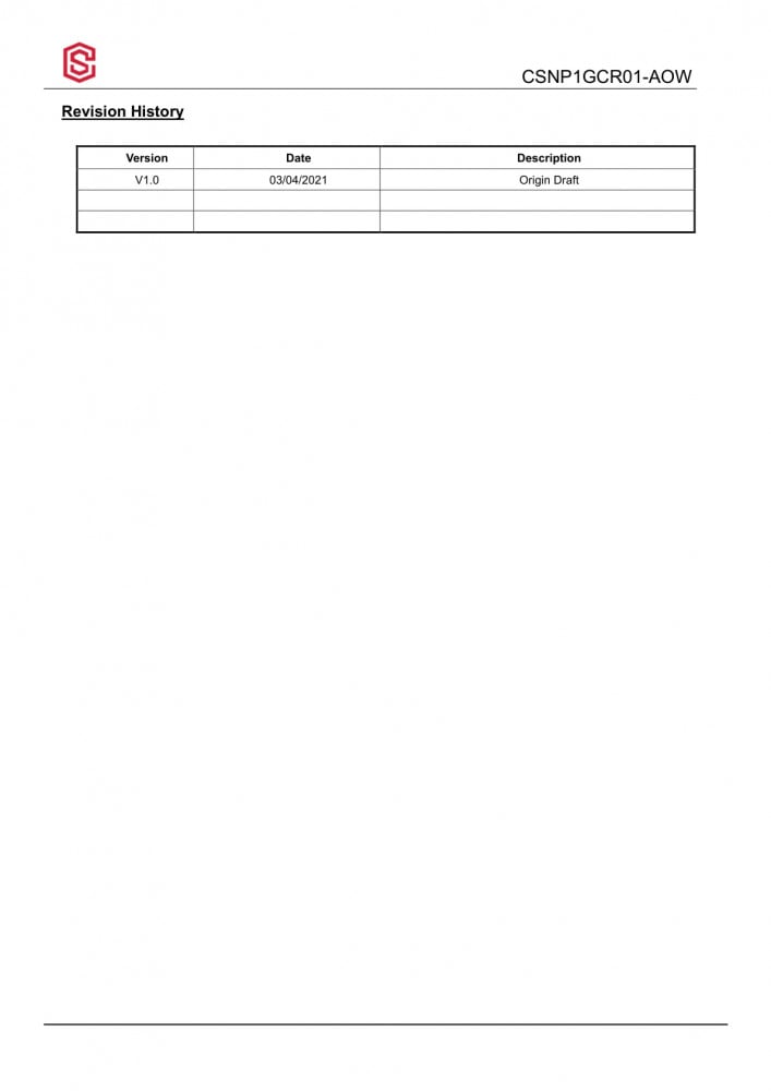 CSNP1GCR01-AOW datasheet page 2