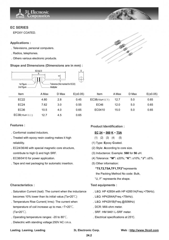 3L COILS EC Series catalogue page 2