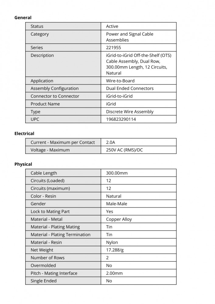 MOLEX 2219551123 document page 2