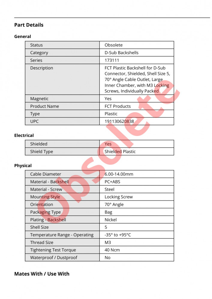 Technical document image 2 for MOLEX 1731110581