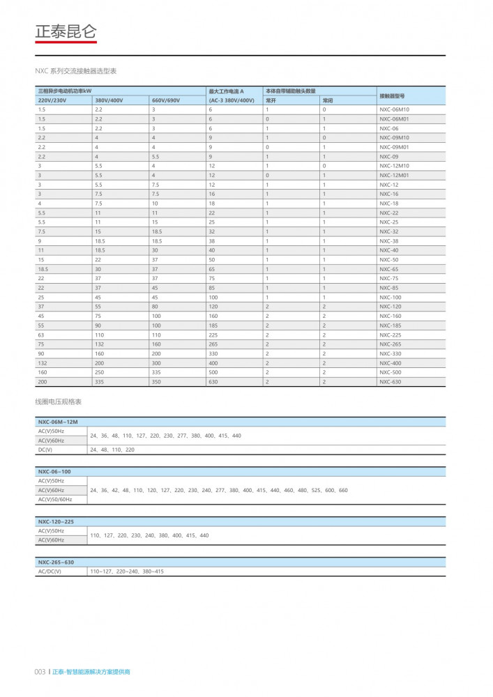 CHINT NXC datasheet page 3