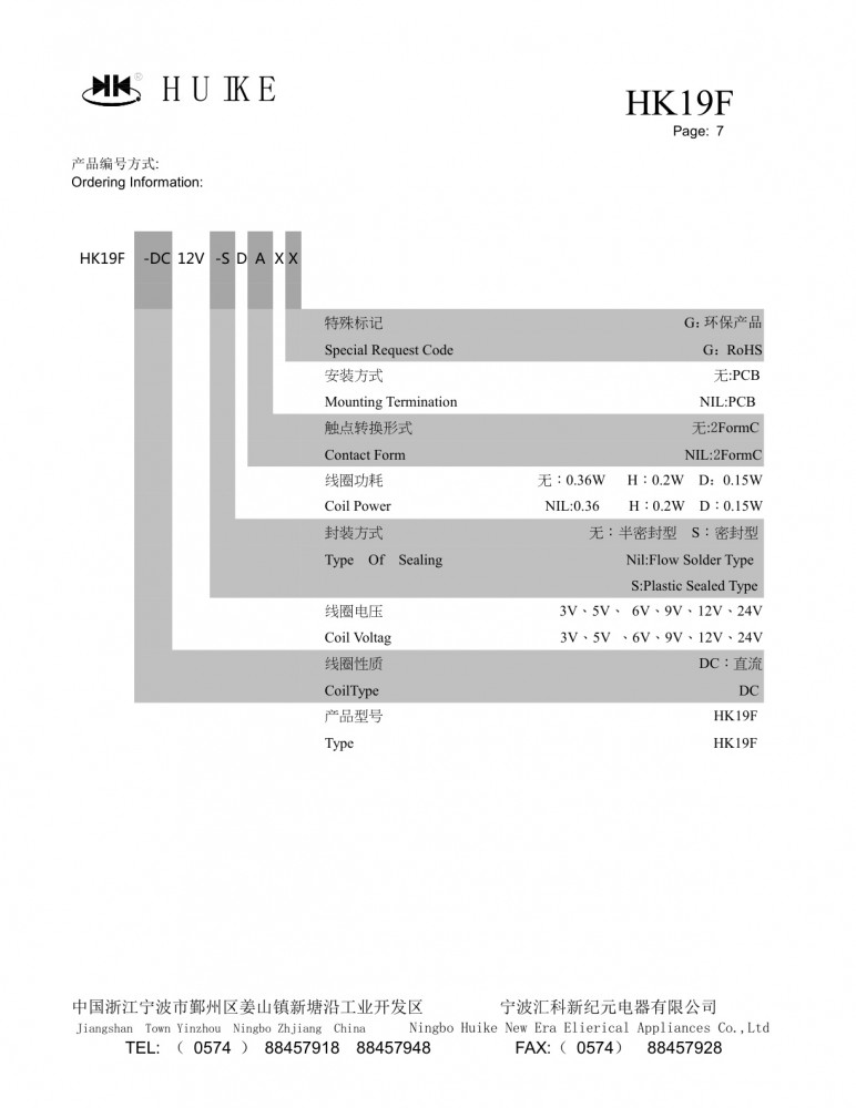 HK19F datasheet page 7