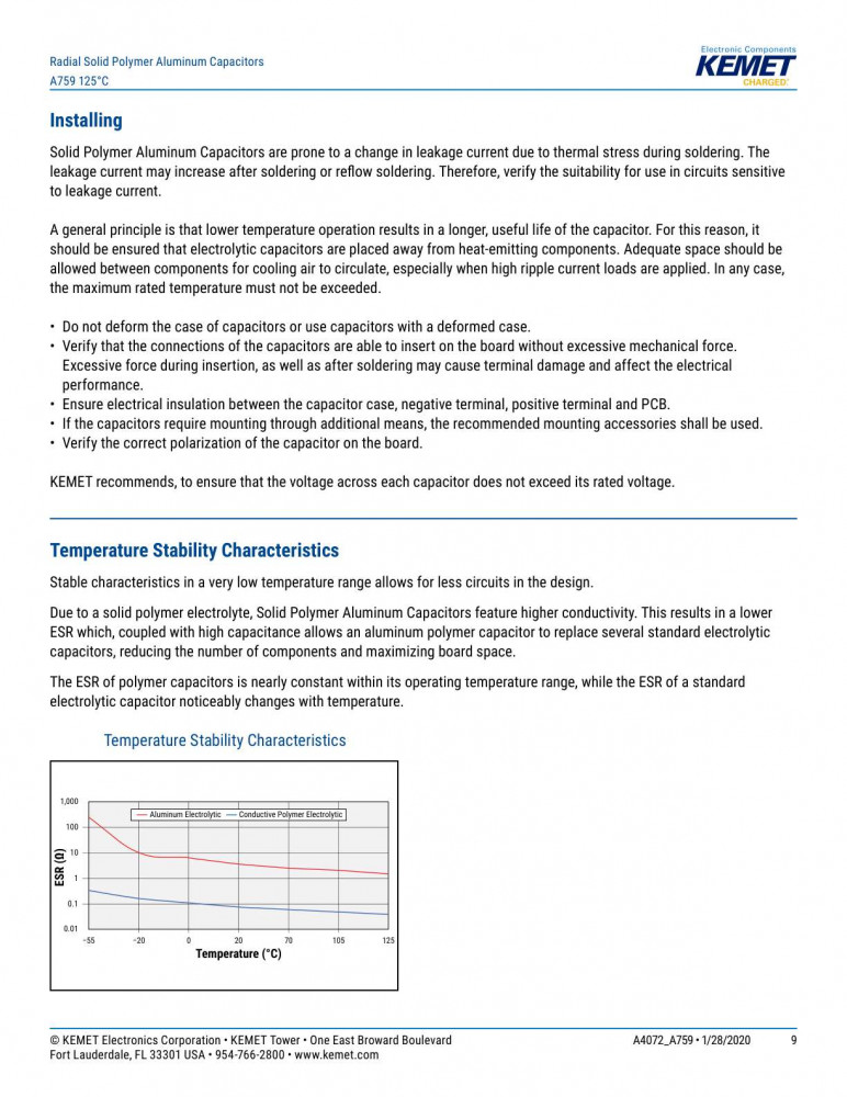KEMET A759 datasheet page 9