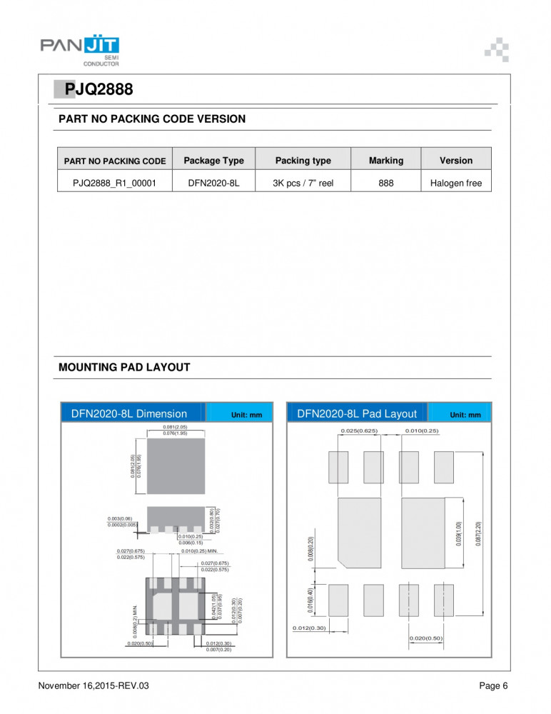 PJQ2888 datasheet page 6