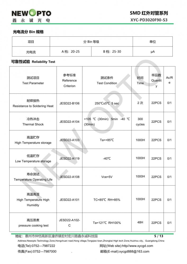 XYC-PD3020F90-S3 specification page 5