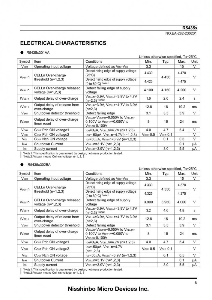 R5435 datasheet page 6