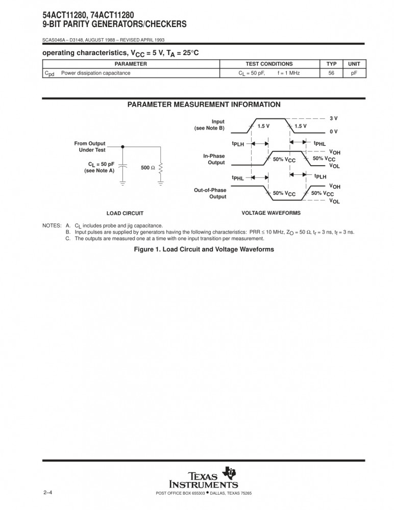 54ACT11280 datasheet page 4